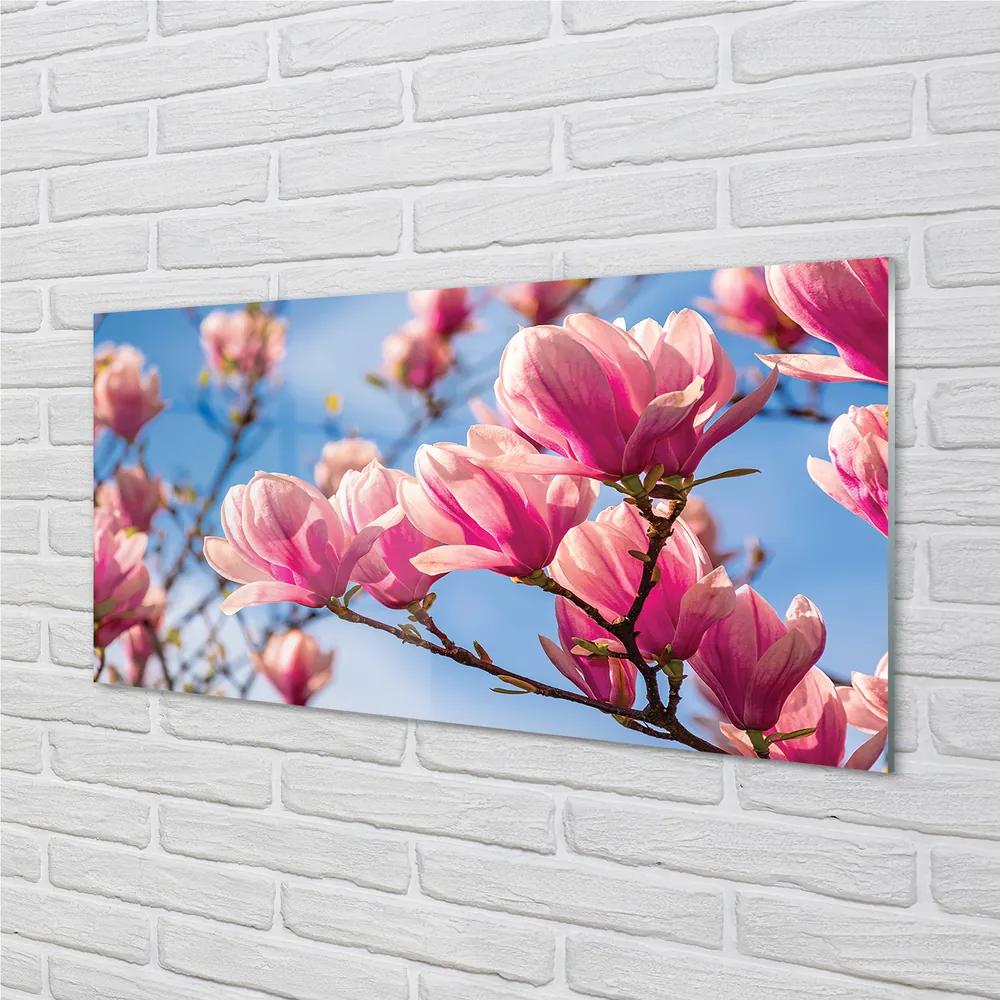 akrylový obraz květy 140x70 cm