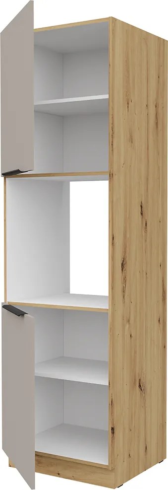 ARIA li | vysoká skříňka 60 DP-210 2F na vestavnou troubu | 60 cm | ANTI FINGERPRINT povrch | artisan/béžová