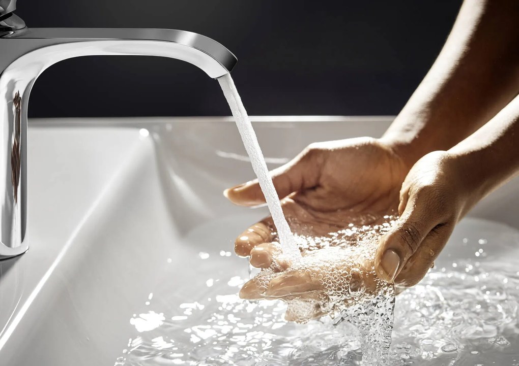 Hansgrohe Vivenis, umyvadlová baterie 110, s výpustí, EcoSmart, chromová, 75020000