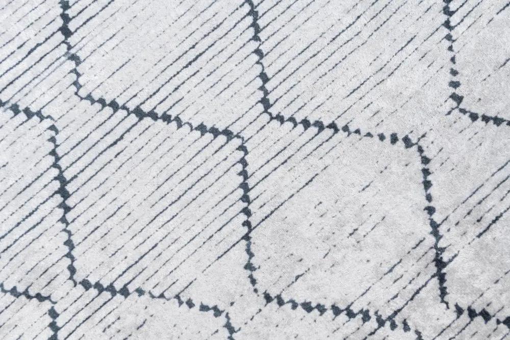 Světle šedý moderní koberec s jednoduchým vzorem Šířka: 140 cm | Délka: 200 cm