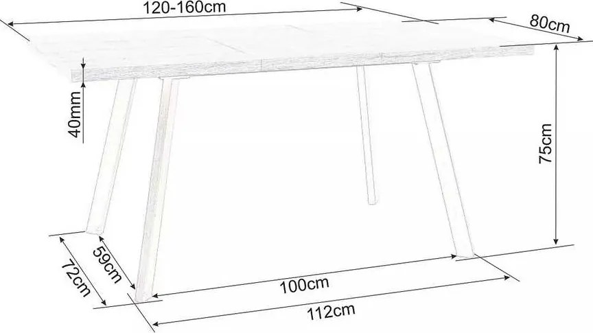 Jídelní stůl Kubelis, dub artisan / černá