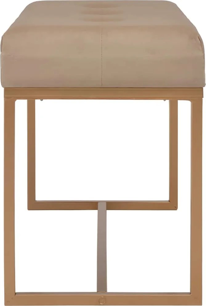 Lavice 80 cm béžová sametová 247559