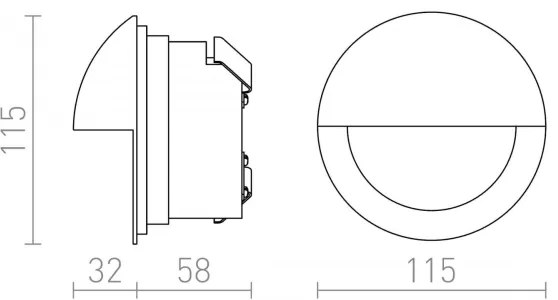 RED-Design Rendl-R10558- LED Venkovní vestavné svítidlo ASTERIA LED/3W/230V IP54