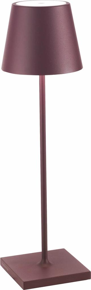 Stolní lampa Poldina 38 cm červená burgund