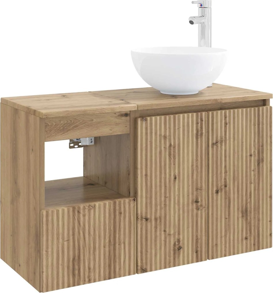 Sada koupelnového nábytku 2 ks Dub artisan Kompozitní dřevo 3404043