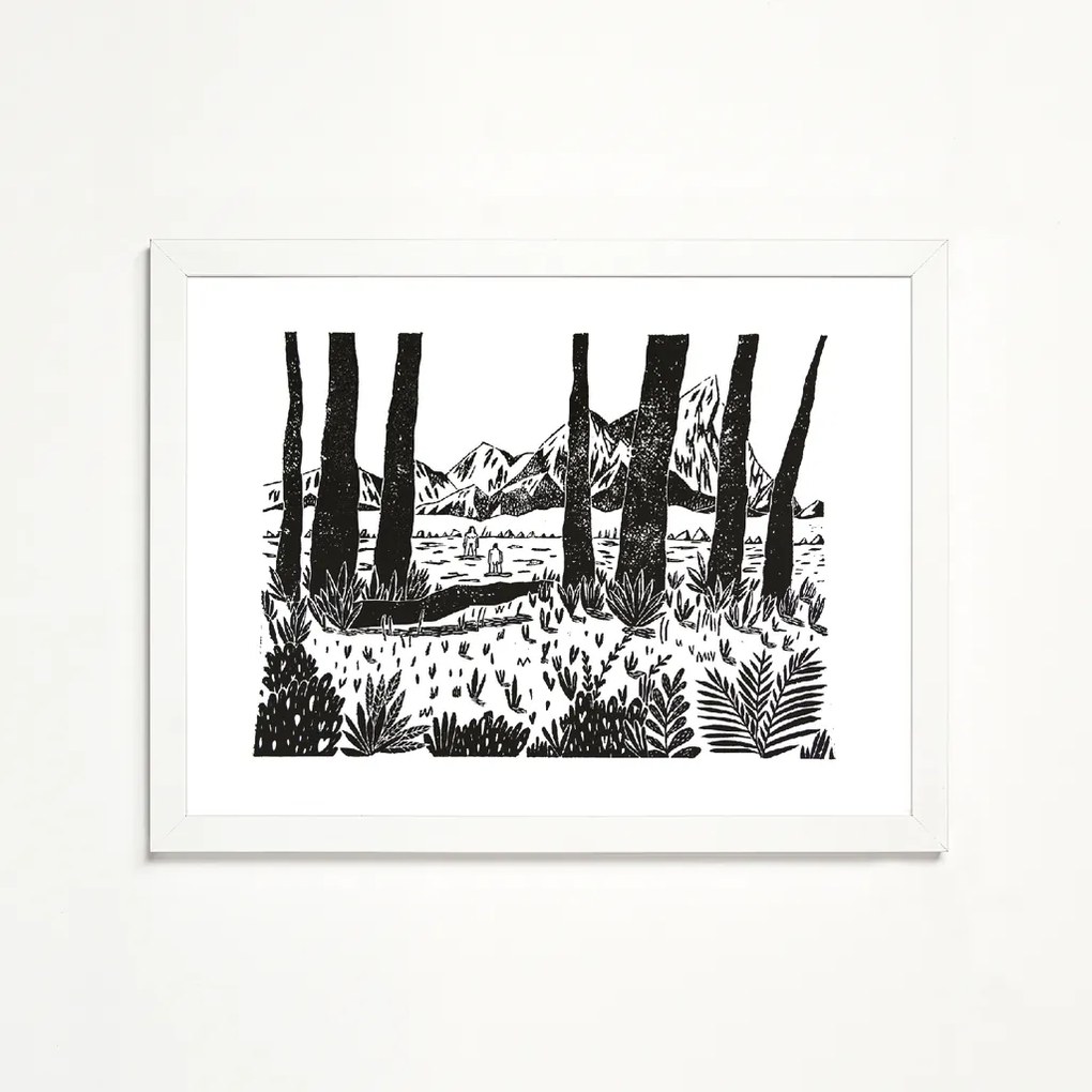 Pavla Baštanová | Koupání Rám: Bílý, Velikost: 30 x 40 cm
