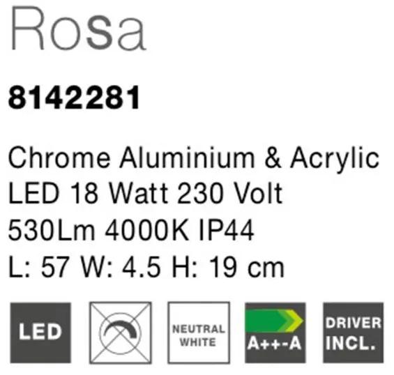Nova Luce Nástěnné svítidlo nad zrcadlo ROSA, 57cm, LED 18W 4000K IP44