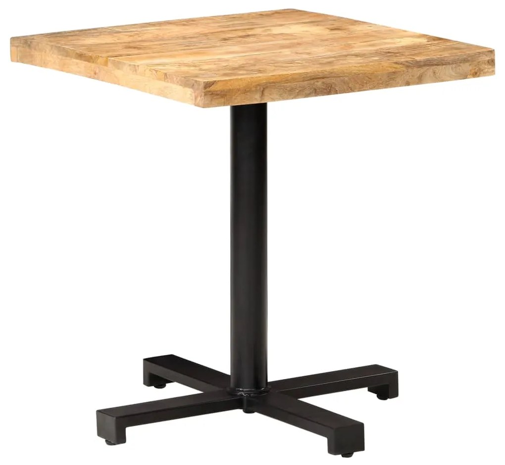 320266 vidaXL Bistro stůl čtvercový 70 x 70 x 75 cm hrubé mangovníkové dřevo