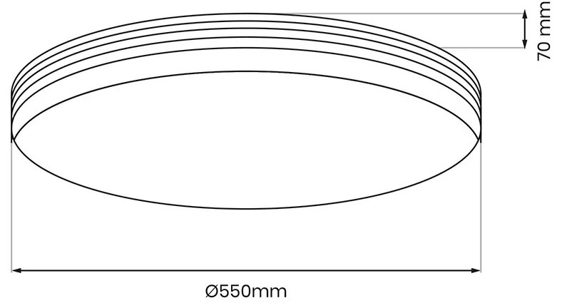 Stropní LED svítidlo Siena, 1x LED 72w, 3000-6000k, w