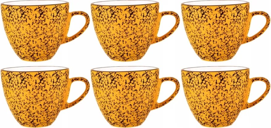 Šálek na espresso porcelánový žlutý 75 ml Wilmax 6 kusů