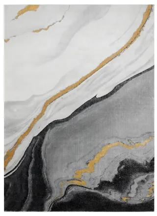 koberec EMERALD výhradní 1017 glamour, stylový mramor černý / zlato velikost 160x220 cm | krásné koberce cz