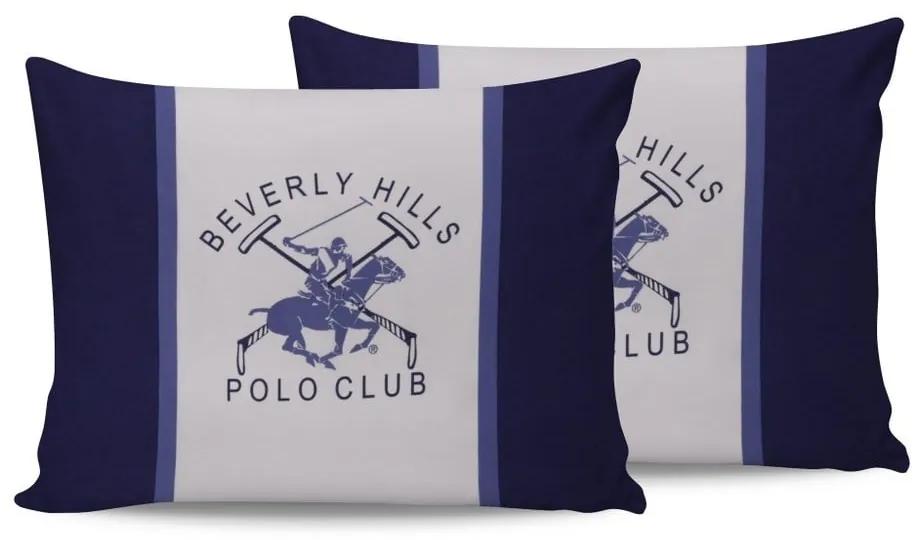 Sada 2 bavlněných povlaků na polštářky Polo Club Blue, 50 x 70 cm
