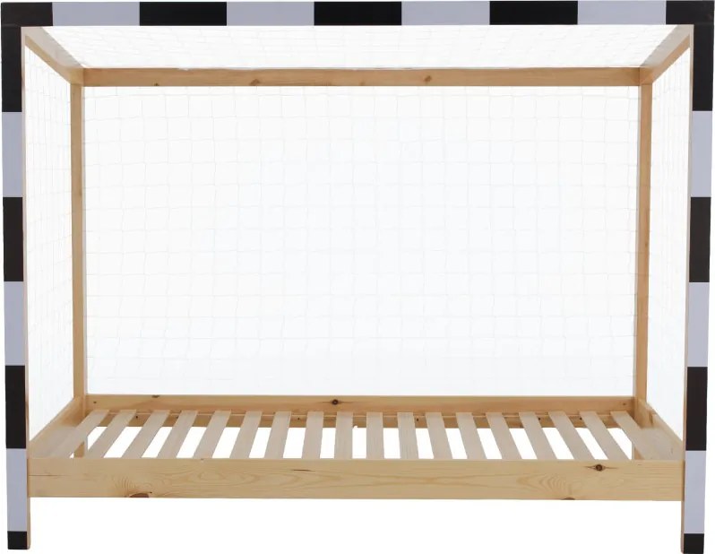 Montessori postel, přírodní/bílá/černá, 90x200, FUTAL Kondela 0000396832