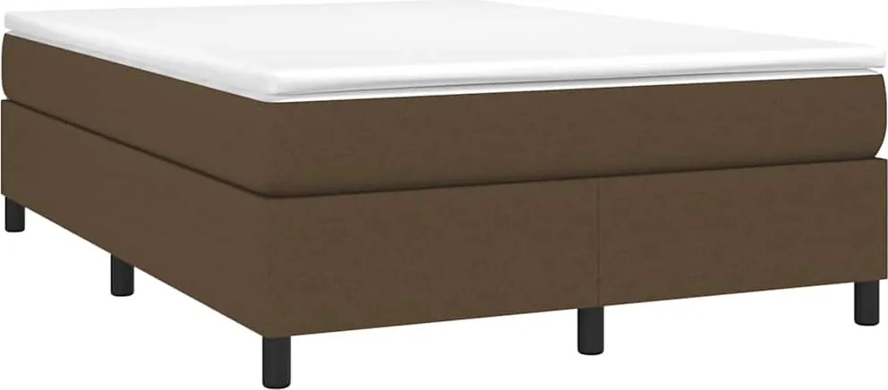 Rám postele s boxspringem tmavě hnědý 140 x 190 cm textil 3120857