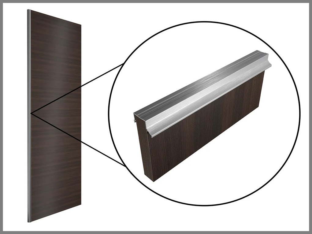 Šatní skříň 133 cm Belini bílý mat / bílý lesk s posuvnými dveřmi  BH SZP2/2/W/WI/5W/HI