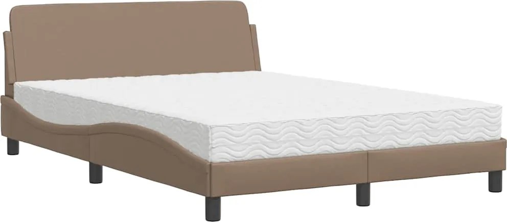 Postel s matrací Dover cappuccino 140 x 200 cm umělá kůže 3208421