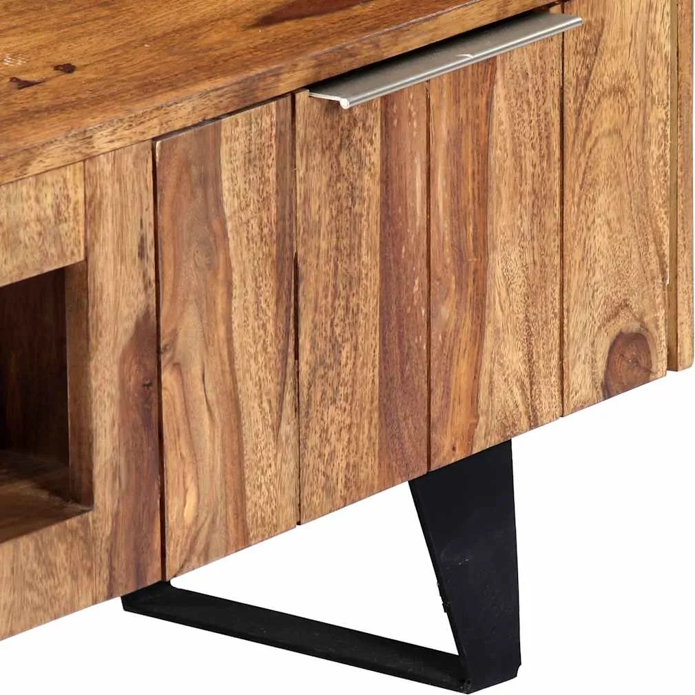 TV stolek 140 x 30 x 40 cm masivní akáciové dřevo 247980