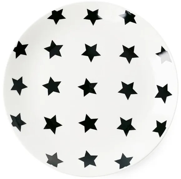 Keramický talíř Miss Étoile Black Stars, ⌀ 17 cm
