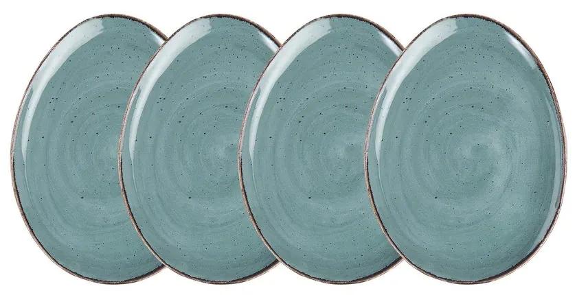 Butlers FINCA Sada snídaňových talířů 4 ks - modrá