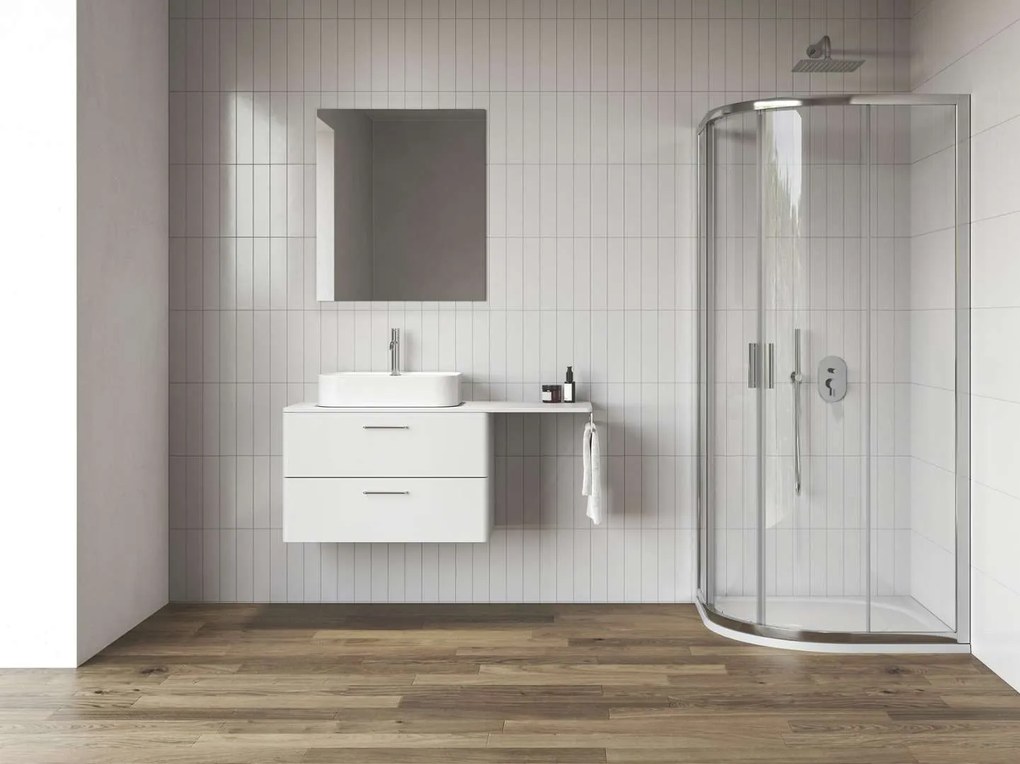 Ravak Blix II - Sprchový kout čtvrtkruhový NBLCP4, 90x90 cm, chrom/čiré sklo 3BM70C00Z1