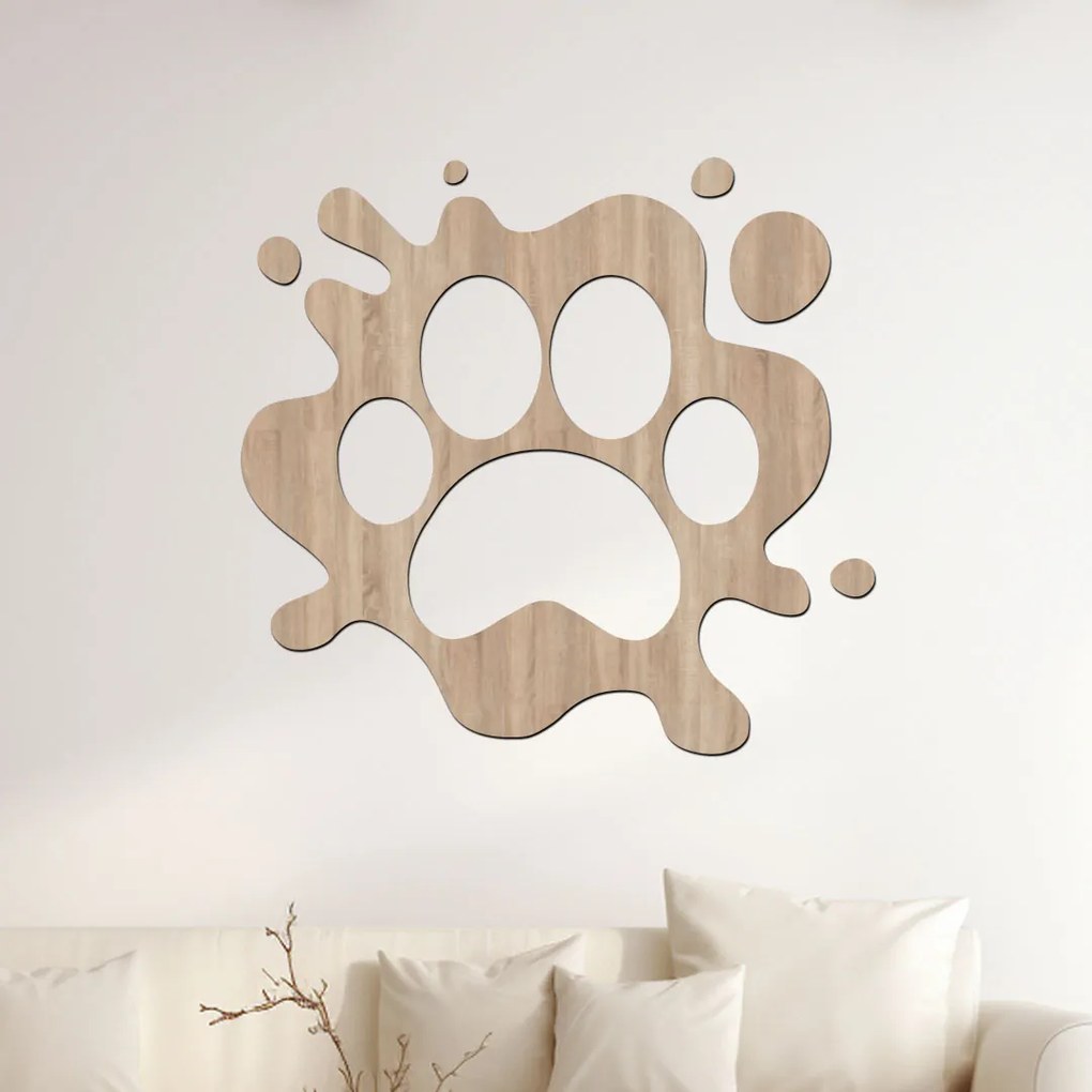 dřevo života Dřevěná dekorace PSÍ KAŇKA Zvolte rozměr (cm): 60x56, Zvolte barvu dekoru: Třešeň