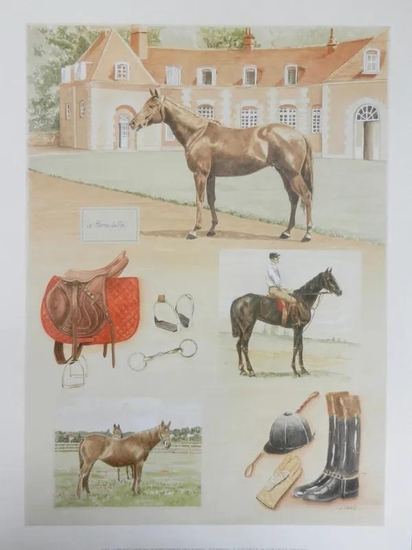 ART-STYLE Obrázek 30x40, koně I., rám bílý s patinou