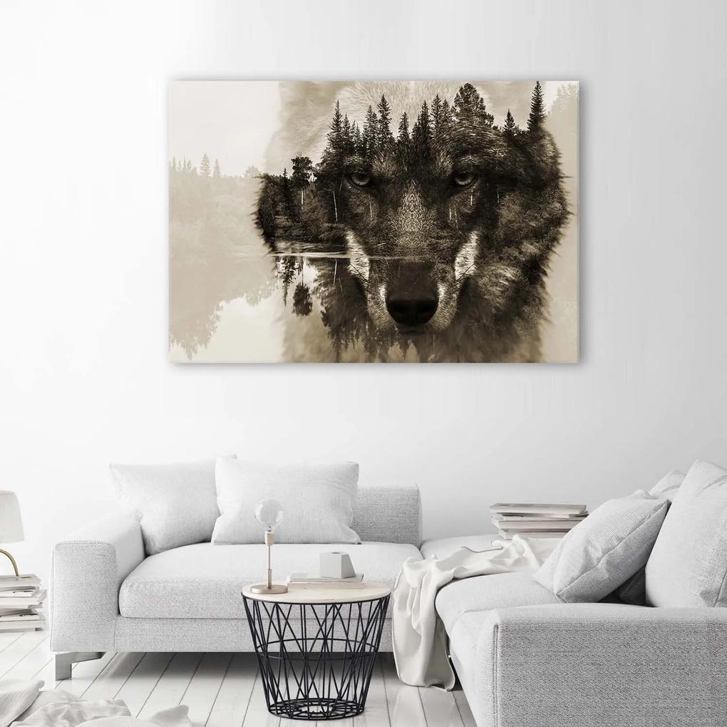 Gario Obraz na plátně Wolf abstrakt Rozměry: 60 x 40 cm