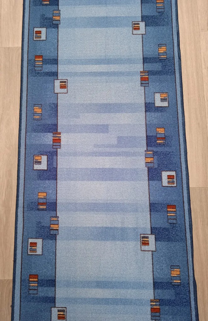 ASSOCIATED Běhounový modrý koberec VICTORY 951 Šířka: 80 cm