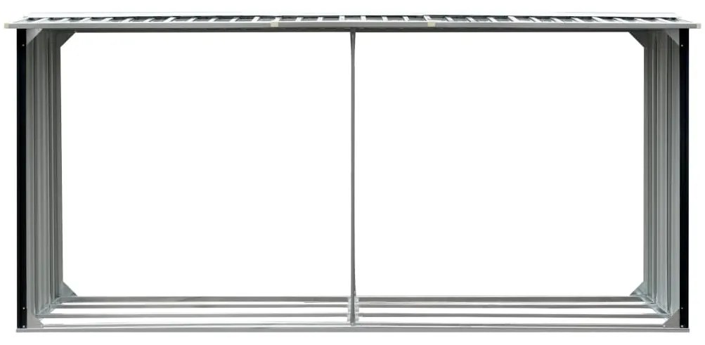 vidaXL Zahradní kůlna na dříví pozinkovaná ocel 330x92x153 cm antracit