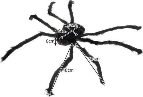 Dekorace Halloween obří pavouk 90 cm černá Malatec 21832