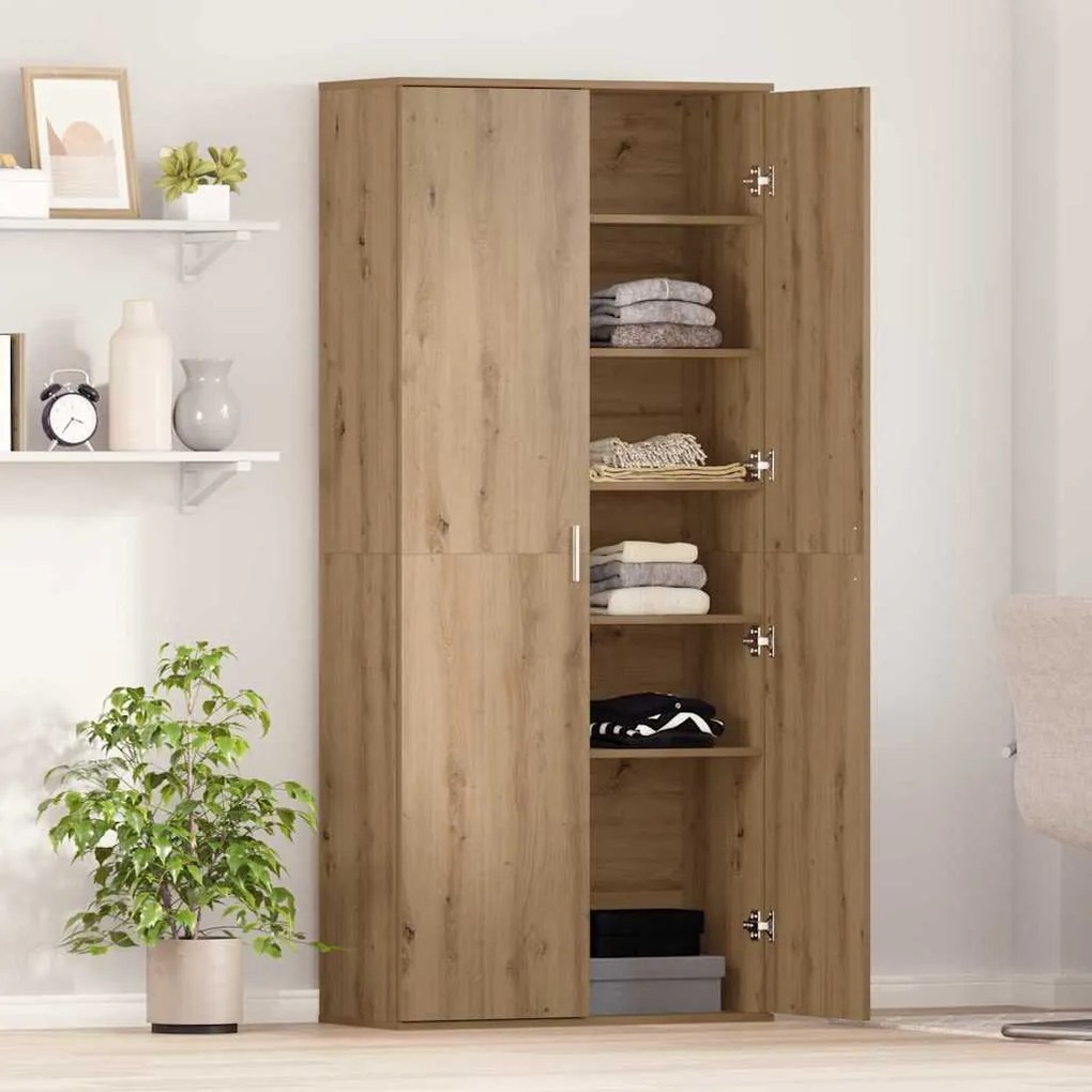 Vysoká skříň 80 x 35 x 180 cm Kompozitní dřevo dub artisan 3365562