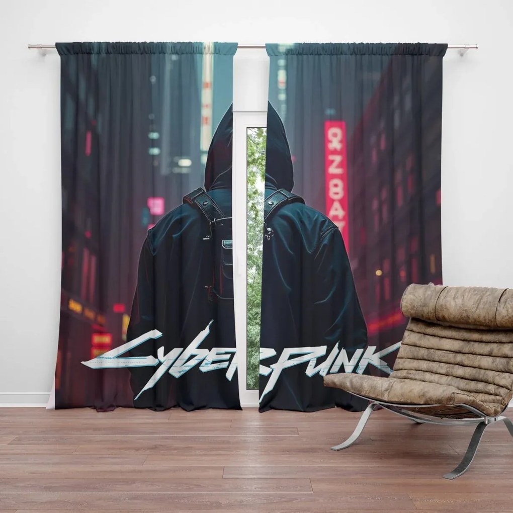 Sablio Závěs Cyberpunk 2077 Pohled do města: 2ks 140x250cm