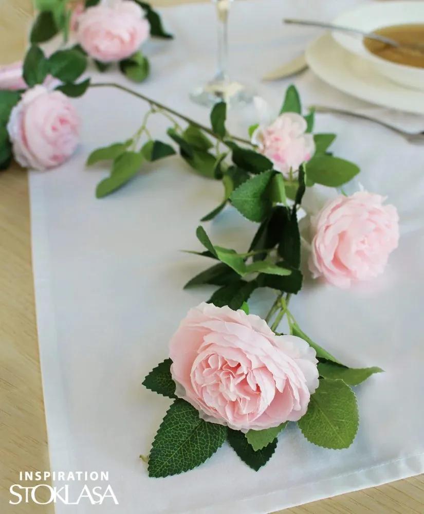 Umělá květinová girlanda popínavá růže - 2 krémová nejsvět.