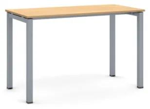 Stůl PRIMO SQUARE se šedostříbrnou podnoží 1200 x 600 x 750 mm, třešeň