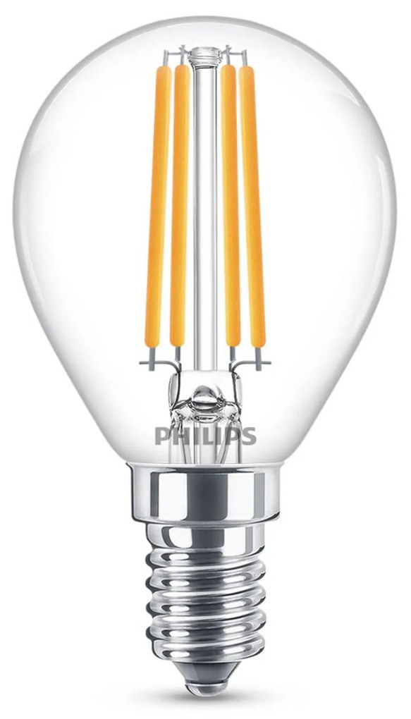 Klasická LED žárovka Philips E14 P45 6,5W 2 700K čirá