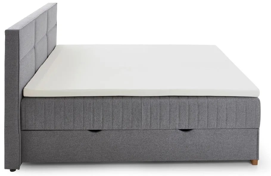 Šedá boxspring postel s úložným prostorem 160x200 cm Tambo – Meise Möbel