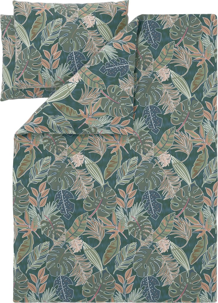 Livarno® Ložní povlečení Renforcé, 240 x 220 cm, 70 x 90 cm (zelená)
