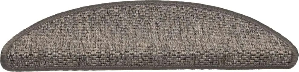 Samolepicí nášlapy na schody sisal 15 ks 56x17x3 cm šedo-béžové 326860