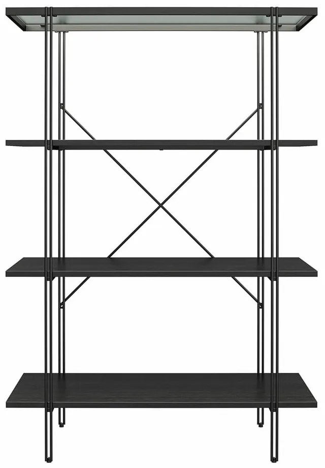 Černá knihovna v dekoru dubu 79x117 cm Wainwright - Queer Eye