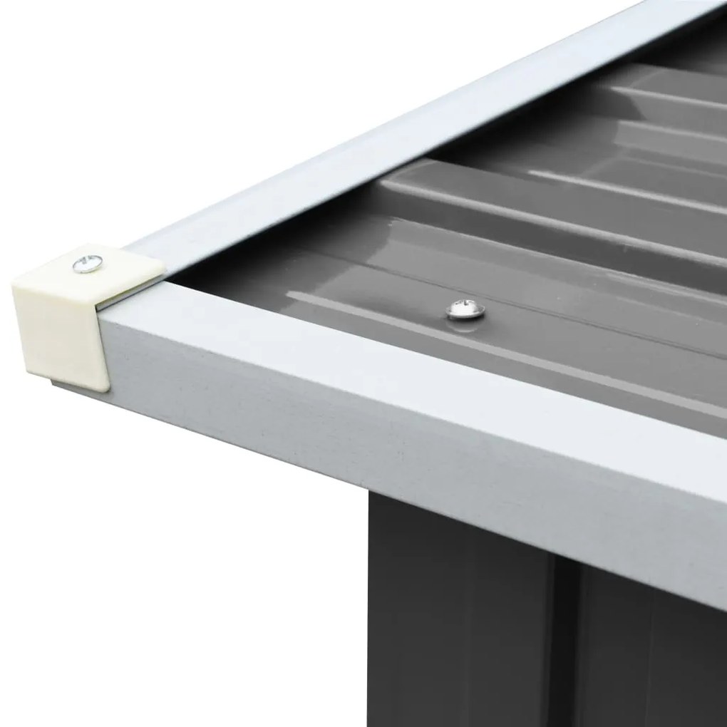 vidaXL Zahradní kůlna na dříví pozinkovaná ocel 330x92x153 cm antracit