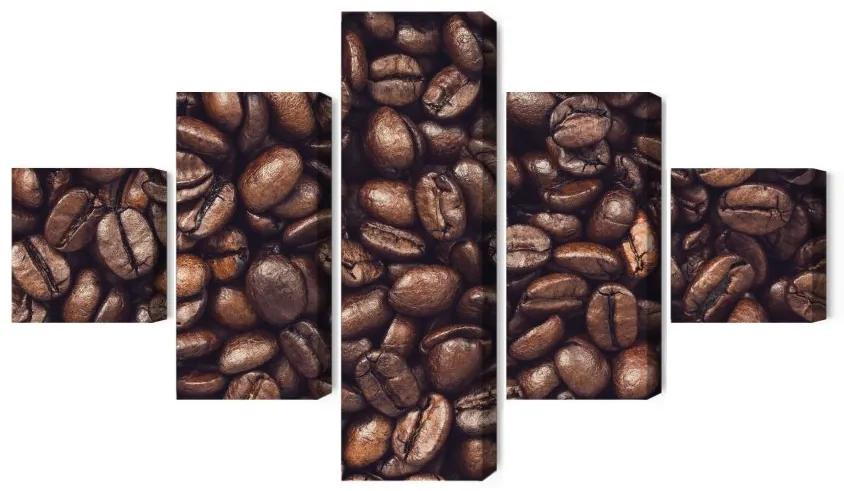 Vícedílný obraz Pražená Kávová Zrna Nedostatek Nedostatek Přírodní plátno 250x150
