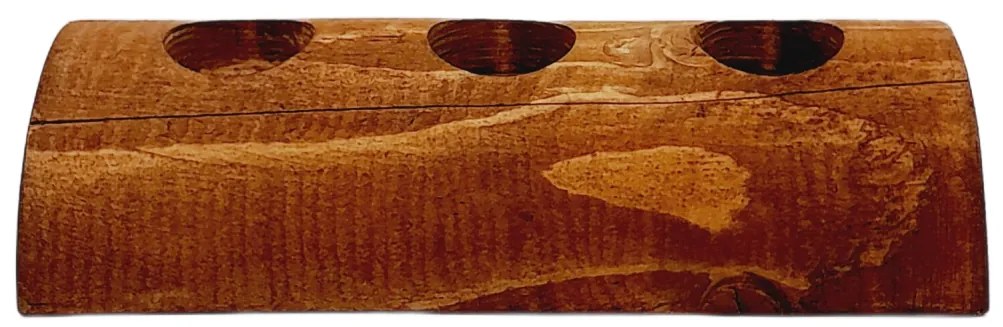 Dekorace Dřevo výrobky Dřevěný půlkulatý svícen