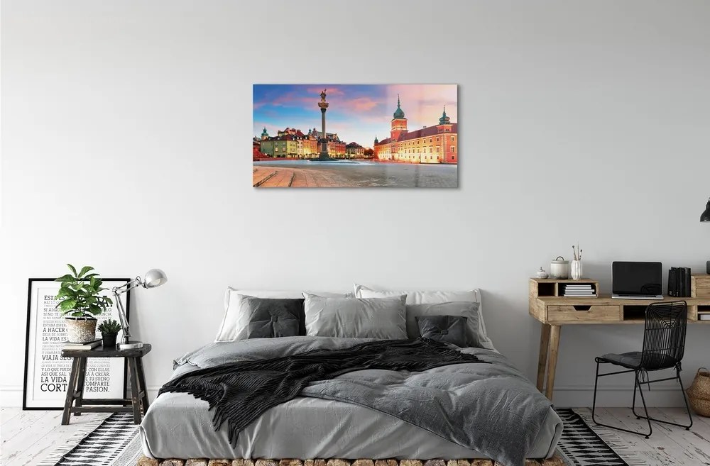 Obraz na skle Sunrise Varšava Staré Město 120x60 cm