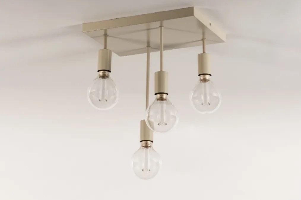 Stropní béžové svítidlo do kuchyně Flexform Quadro Bulb Accapulco Sand