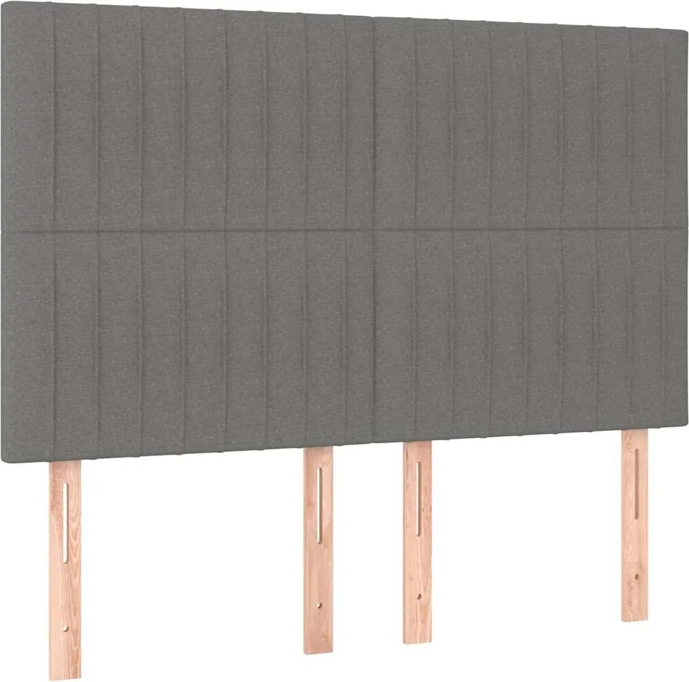 Box spring postel s matrací tmavě šedá 140x200 cm textil 3132154