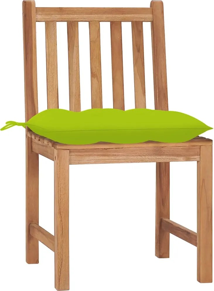 Zahradní židle 4 ks s poduškami masivní teak 3073114