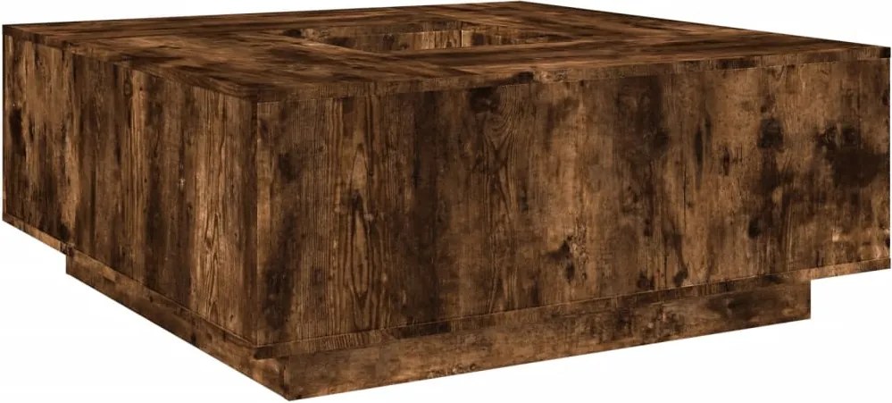 Konferenční stolek kouřový dub 100x100x40 cm kompozitní dřevo 3284053