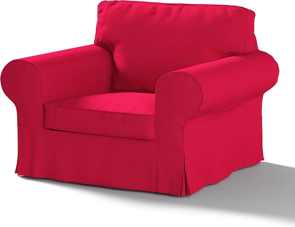Potah na křeslo IKEA Ektorp barva červená látka pletený vzor