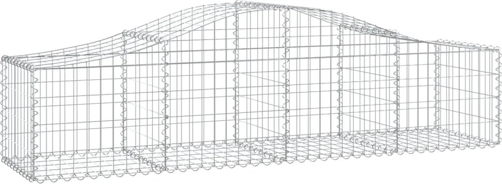 Klenuté gabionové koše 10 ks 200x50x40/60 cm pozinkované železo 3145585