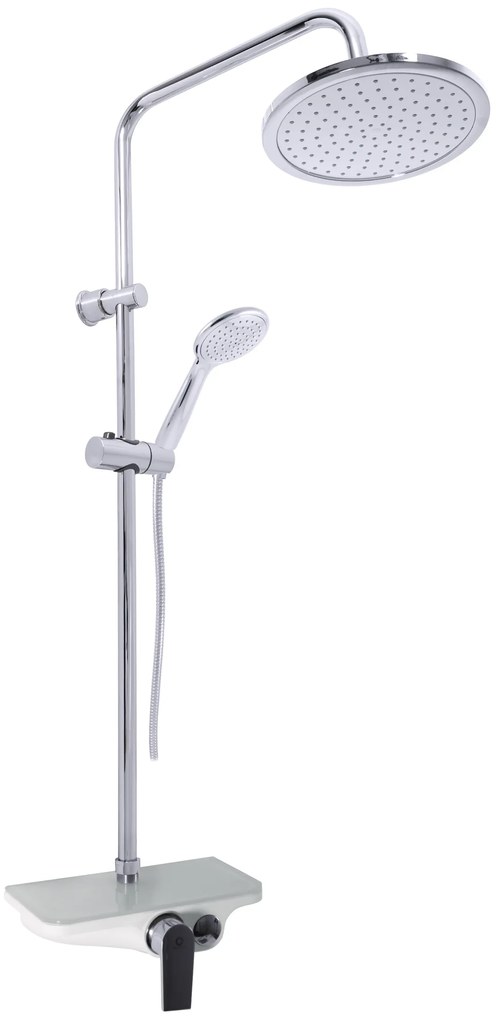 Slezák - RAV Vodovodní baterie sprchová s hlavovou a ruční sprchou MURRAY MU182.5/7 Barva: Chrom/bílá, Rozteč připojení (mm): 150